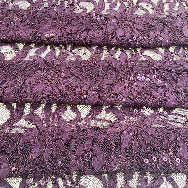 Purple Lace Fabric - Etsy