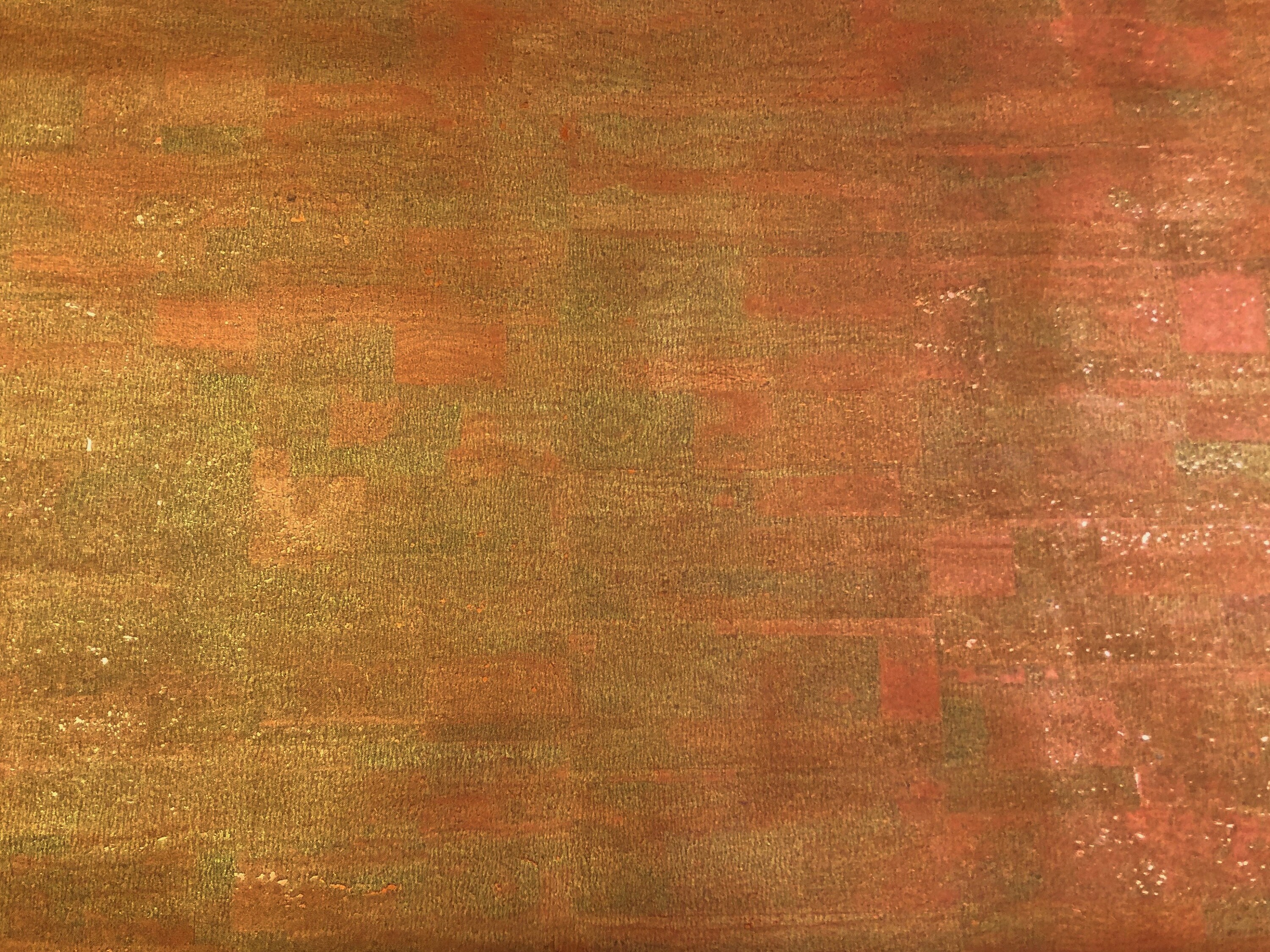1 2/3 Yd Designer Burnt Orange Bronze Metallic Abstract Vegan Faux ...