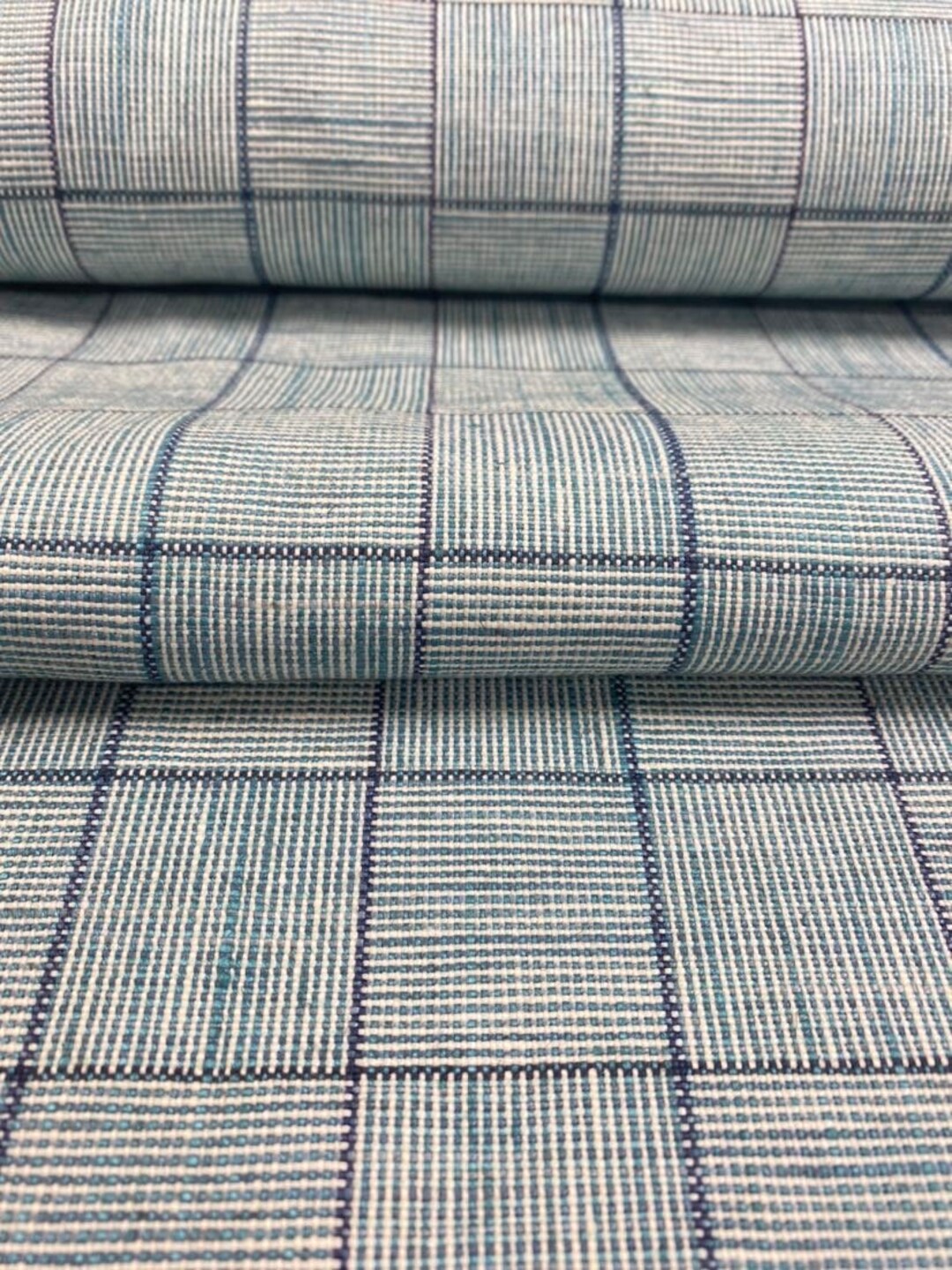Osborne & Little Rialto F7200-01 Calli Linen Viscose Teal Blue - Etsy