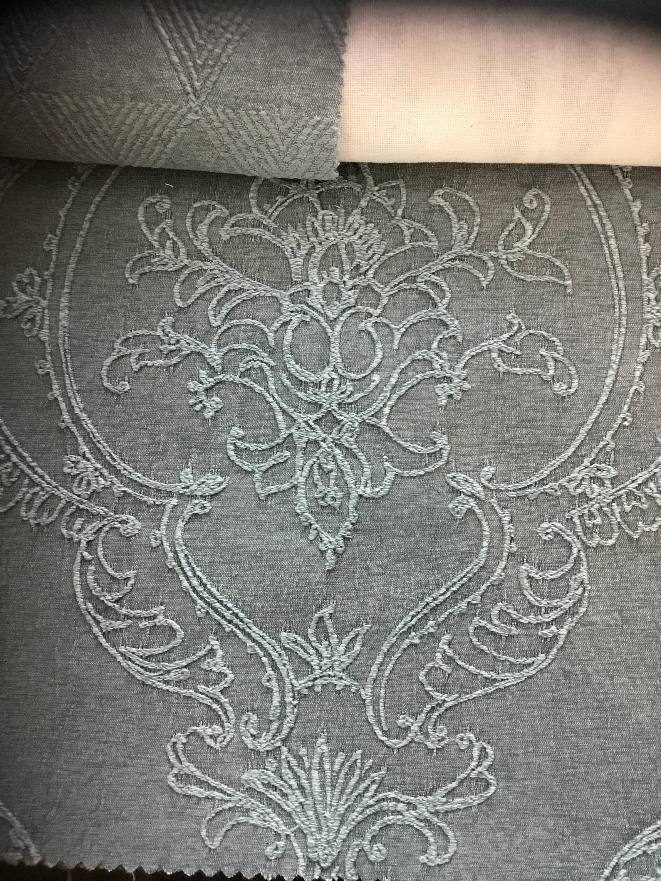 Embroidered Faux Silk Cotton Lycra Drapery Pillow Fabric | Etsy