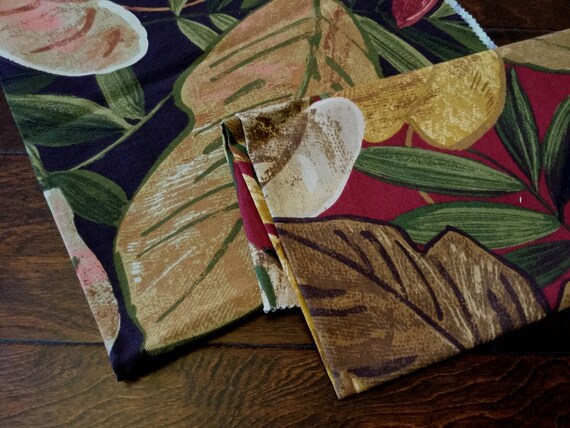 Two Upholstery Drapery Fabric Sample Pieces Cotton Poly - Etsy