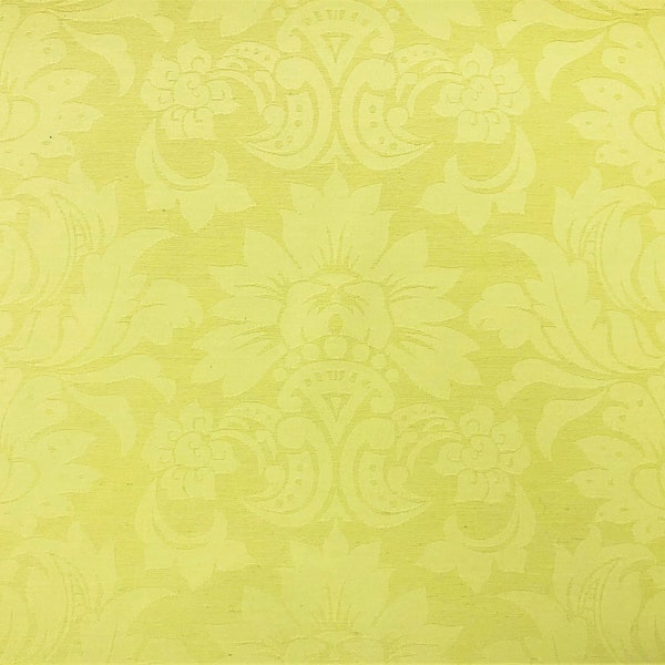 Yellow Damask Fabric - Etsy