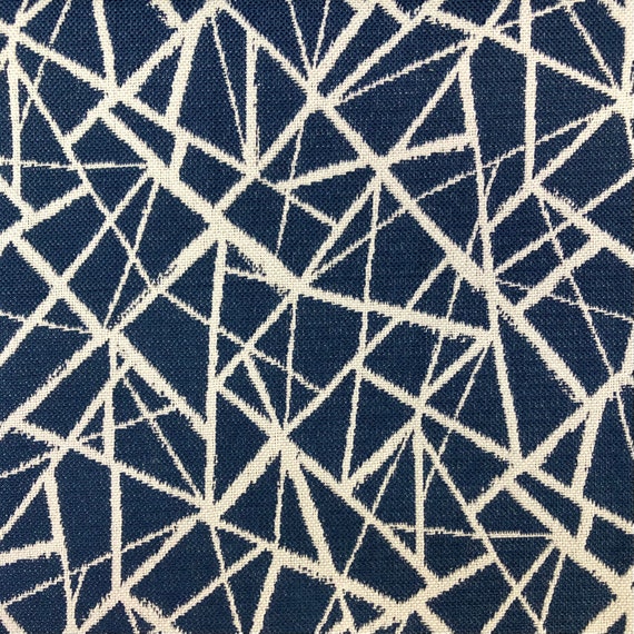 Navy Blue Geometric Fabric Navy Blue Geometric Fabric