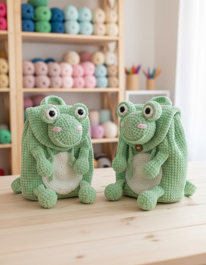 Frog Backpack Crochet Pattern, Cute Amigurumi Bag Tutorial in English ...