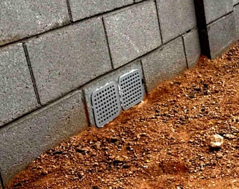 Set of 2 | Cinder Drain Block Masonry Concrete Insert | Screen Grate ...