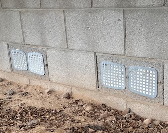 Set of 2 | Cinder Drain Block Masonry Concrete Insert | Screen Grate ...