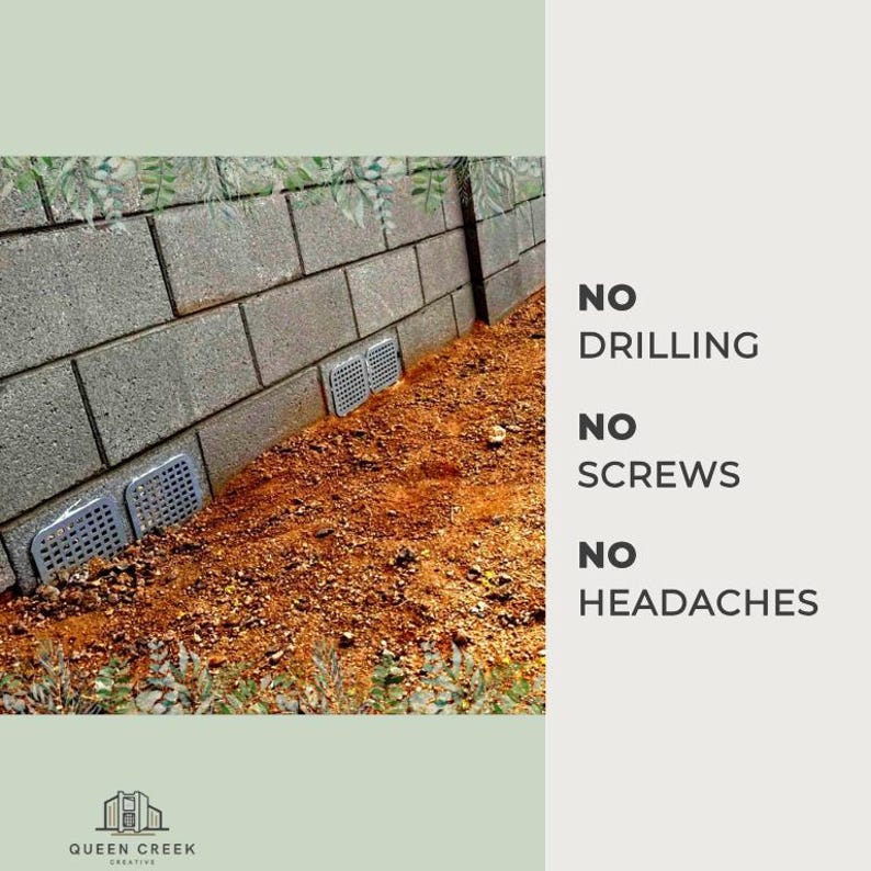 Cinder Drain Block Masonry Concrete Insert | Fine Mesh Screen | Grate ...