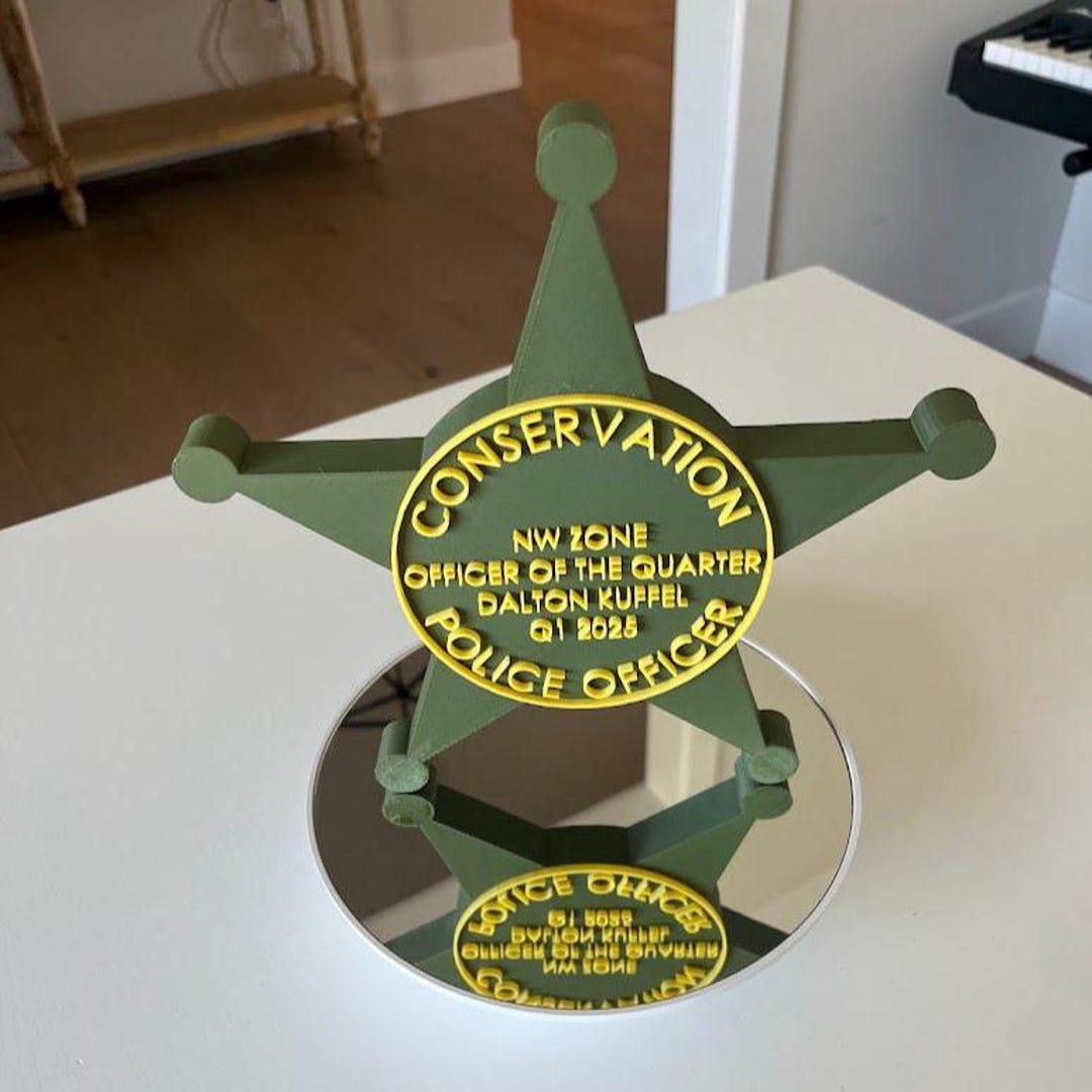 Personalized Police Officer Star Award | Custom Top Cop Plaque - Etsy
