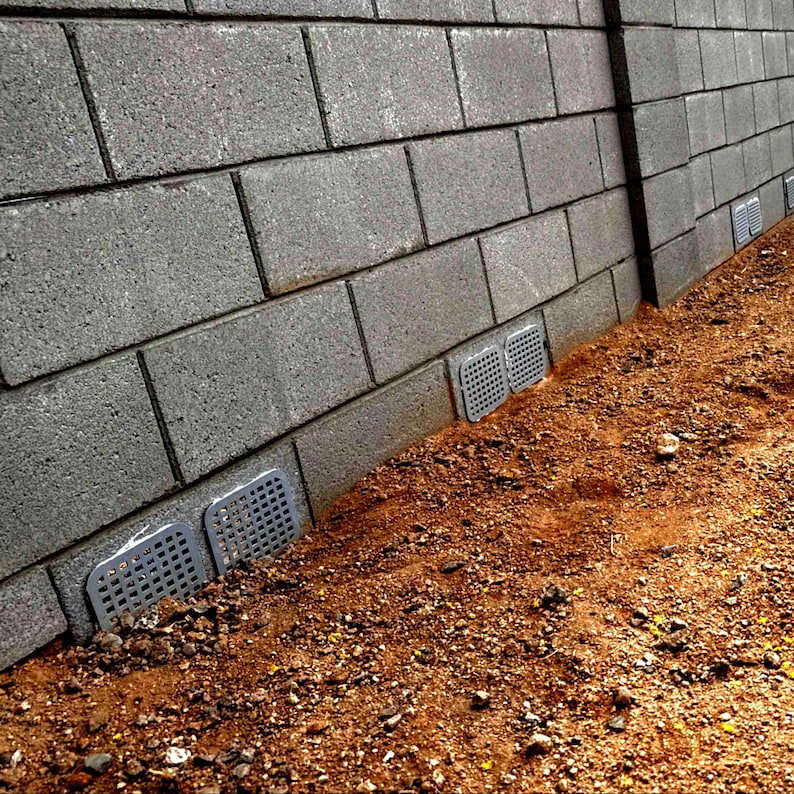 Cinder Drain Block Masonry Concrete Insert | Fine Mesh Screen | Grate ...