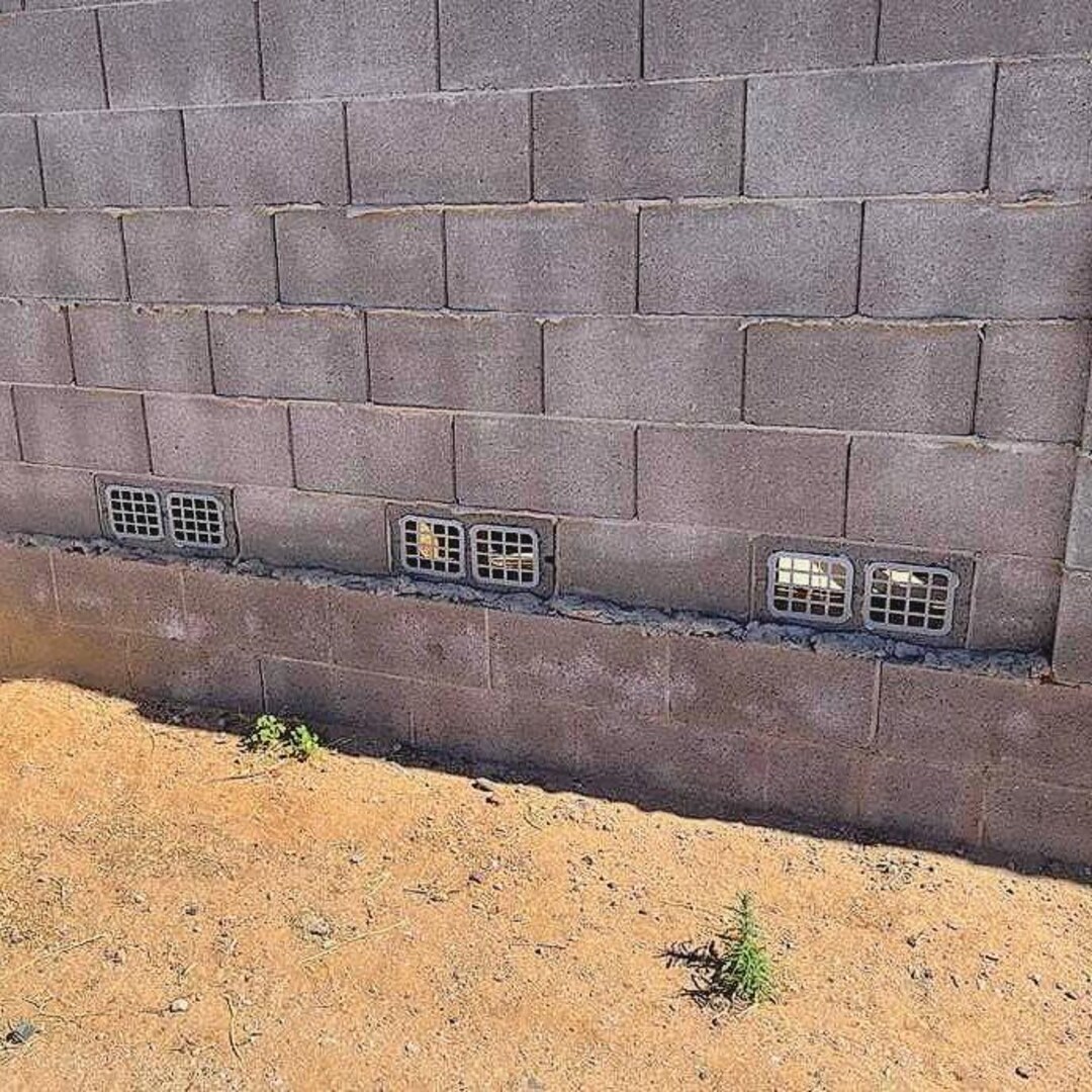 Set of 2 | Cinder Drain Block Masonry Concrete Insert | Screen Grate ...