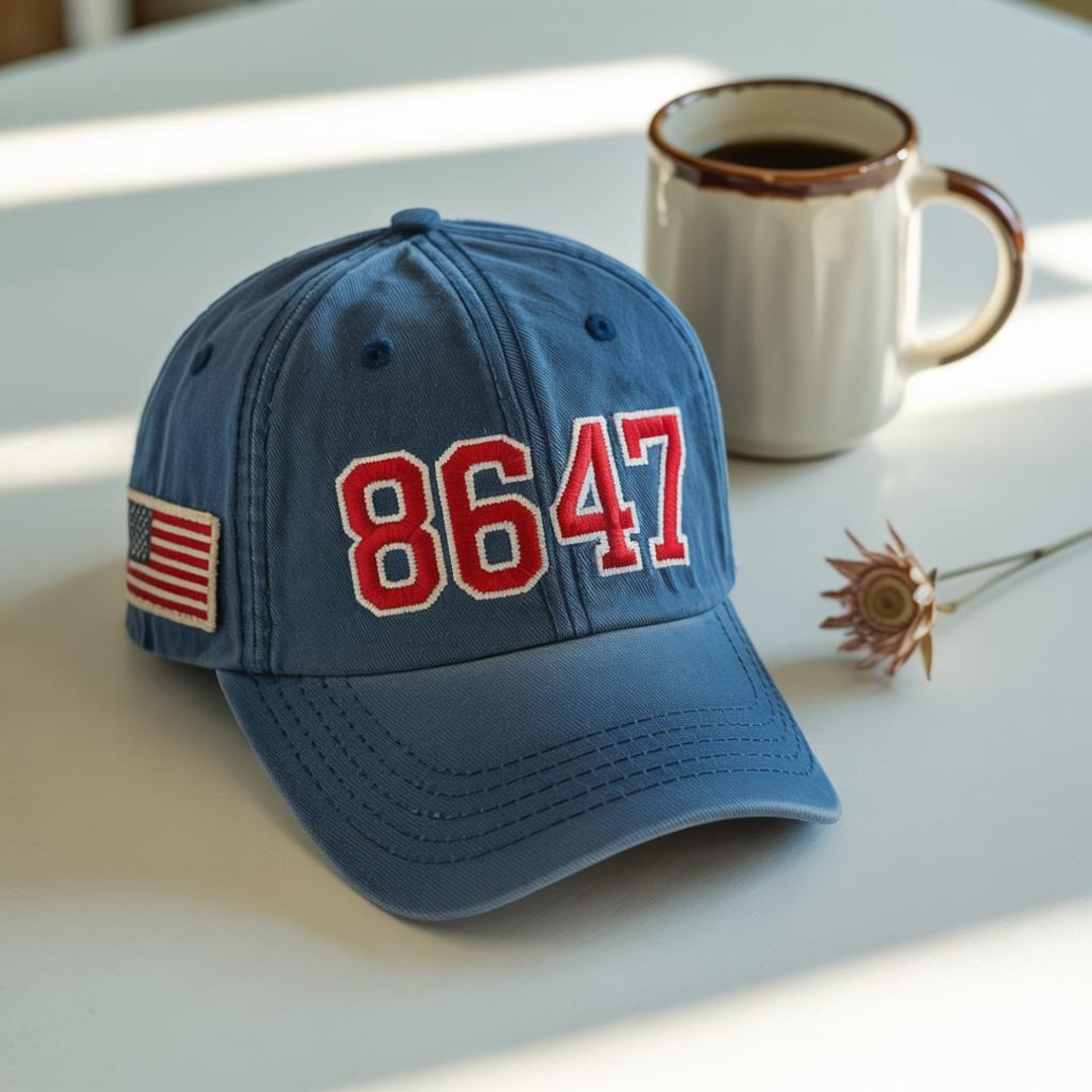 8647 Embroidered Hat, 8647 Cap, Embroidered FDT Washed Cap, Political ...