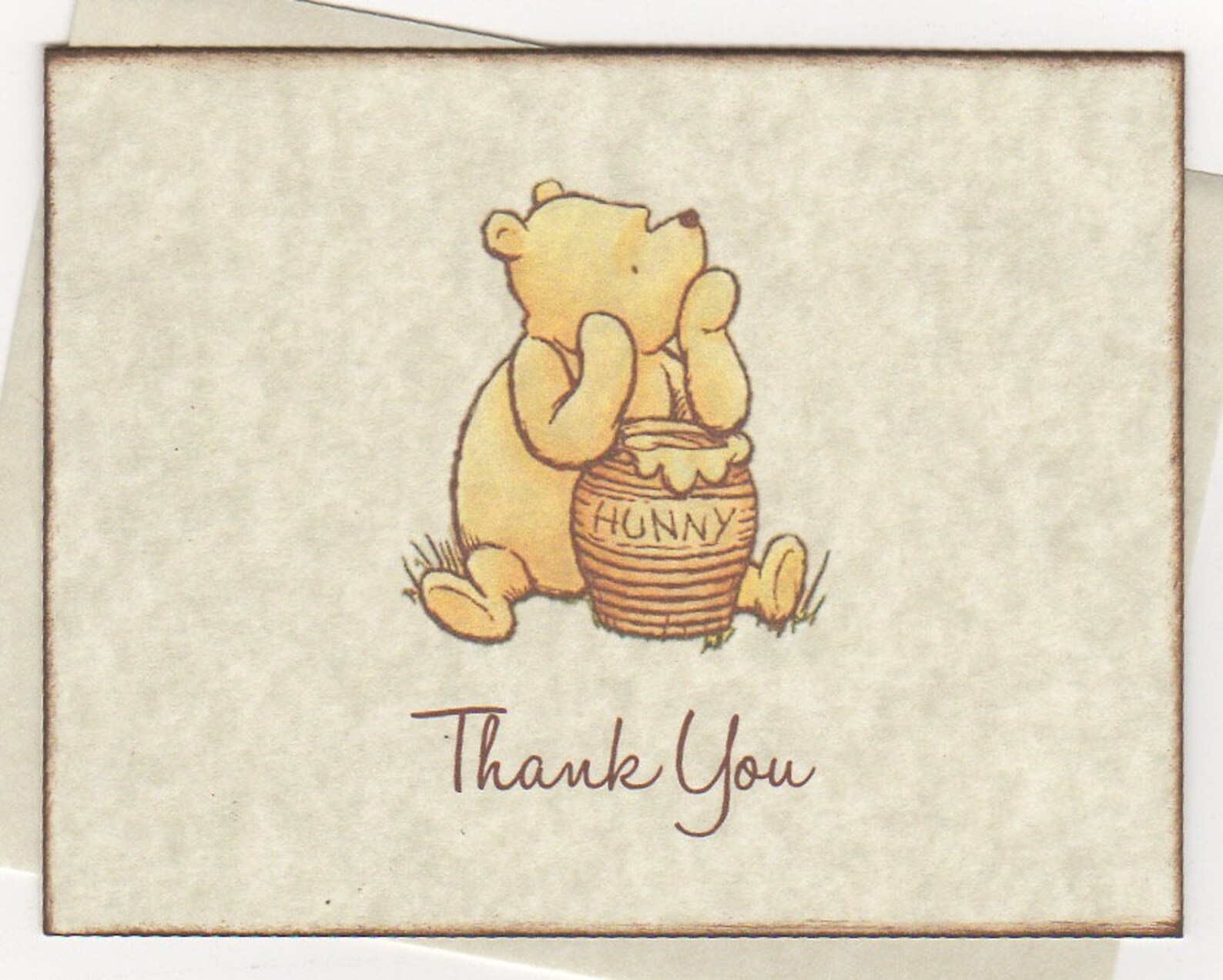 Winnie the Pooh Baby Shower Thank You Note Cards Christening - Etsy