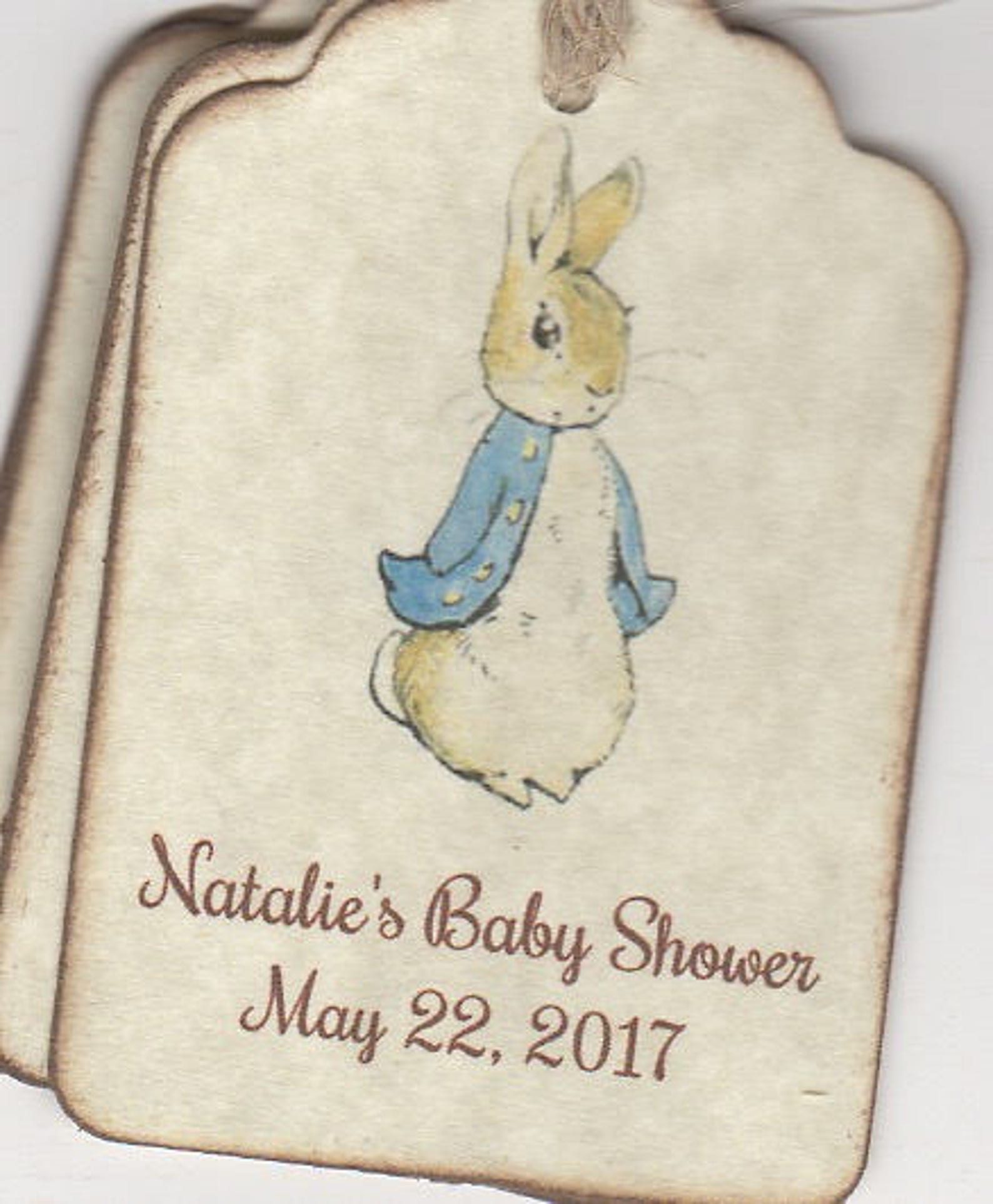 Peter Rabbit Baby Shower Favor Tags Beatrix Potter Thank You | Etsy