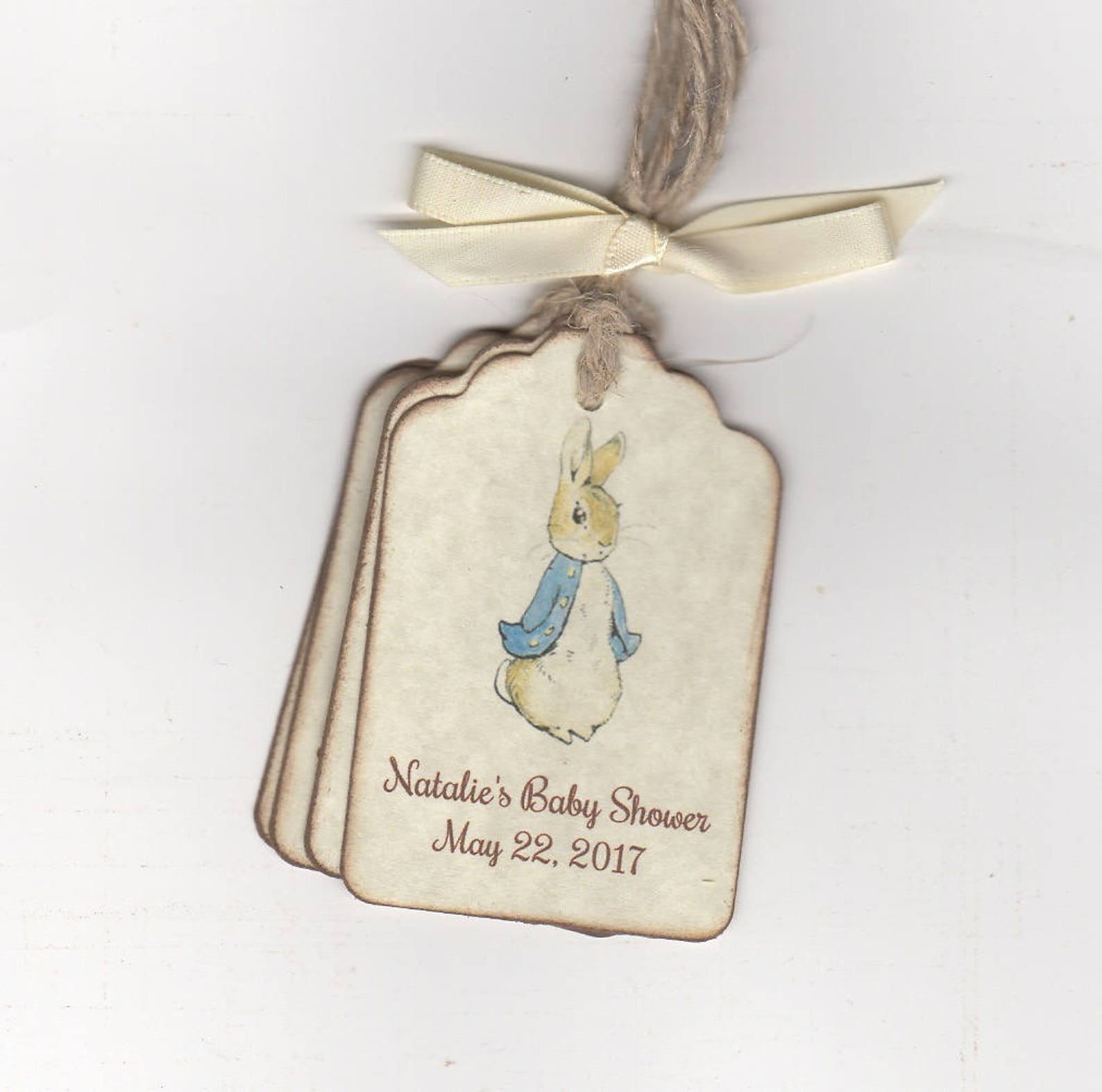 Peter Rabbit Baby Shower Favor Tags Beatrix Potter Thank You | Etsy