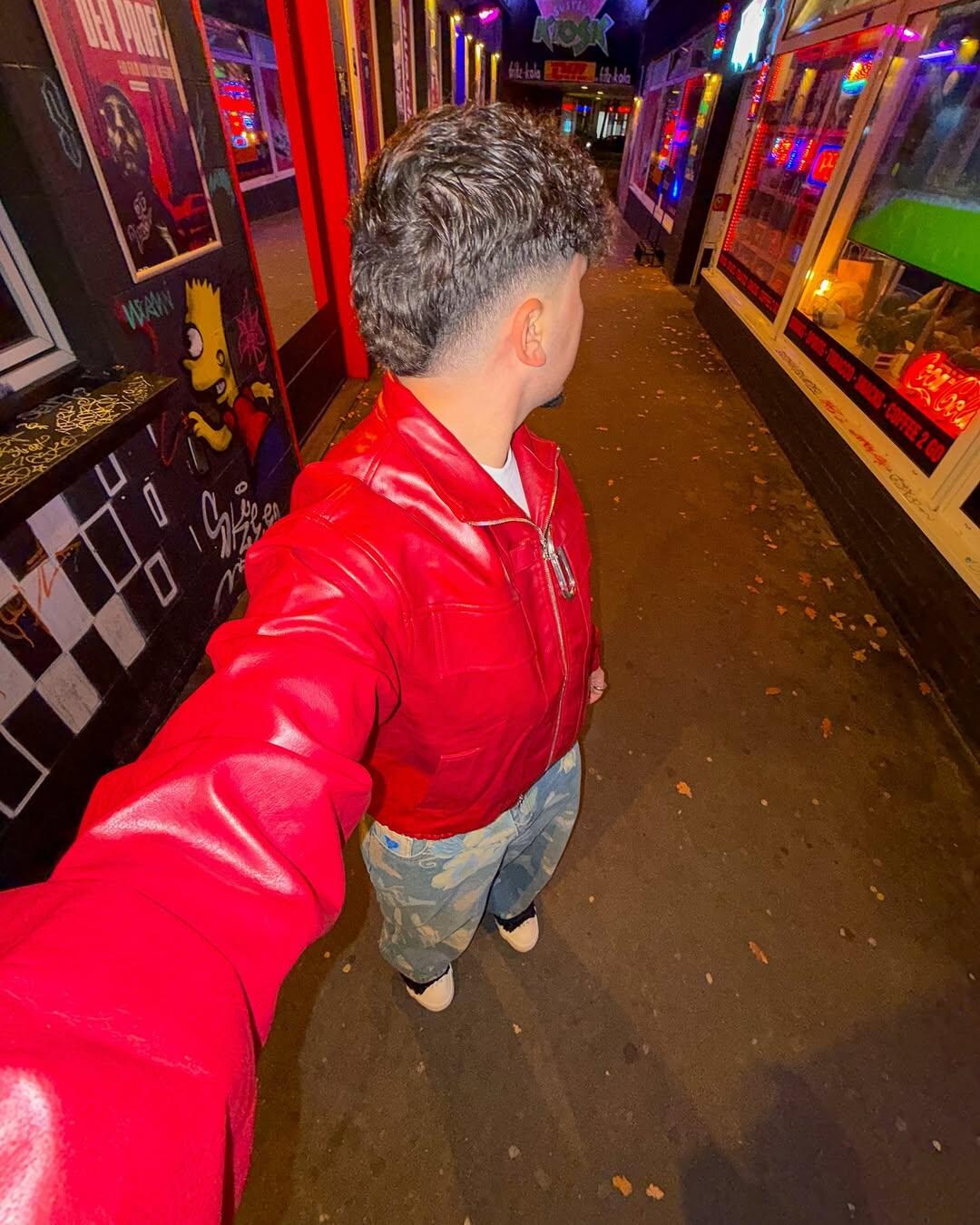 Vintage Red Leather Bomber Jacket ,men's Oversized Jacket, Genuine ...