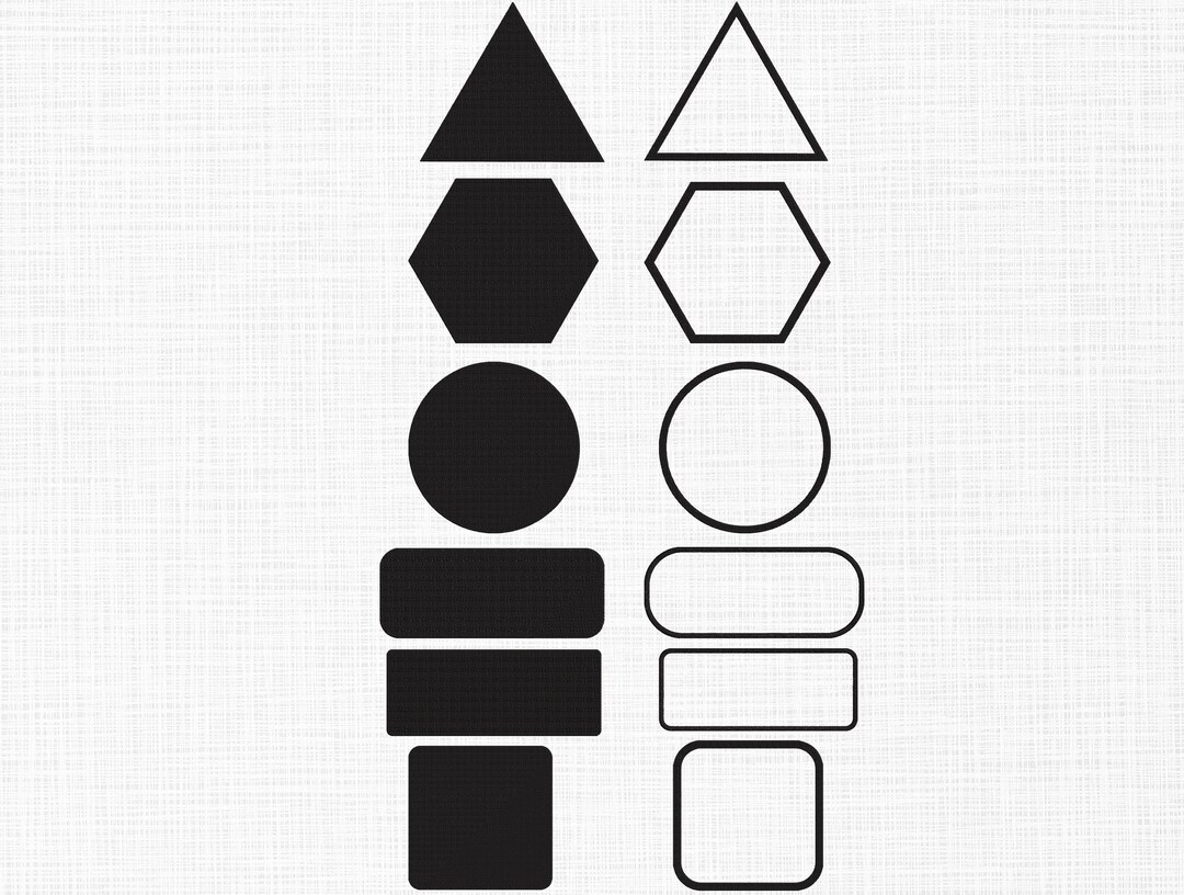 Basic Fill and Stroke Triangle, Square, Pentagon, Hexagon, Circle ...