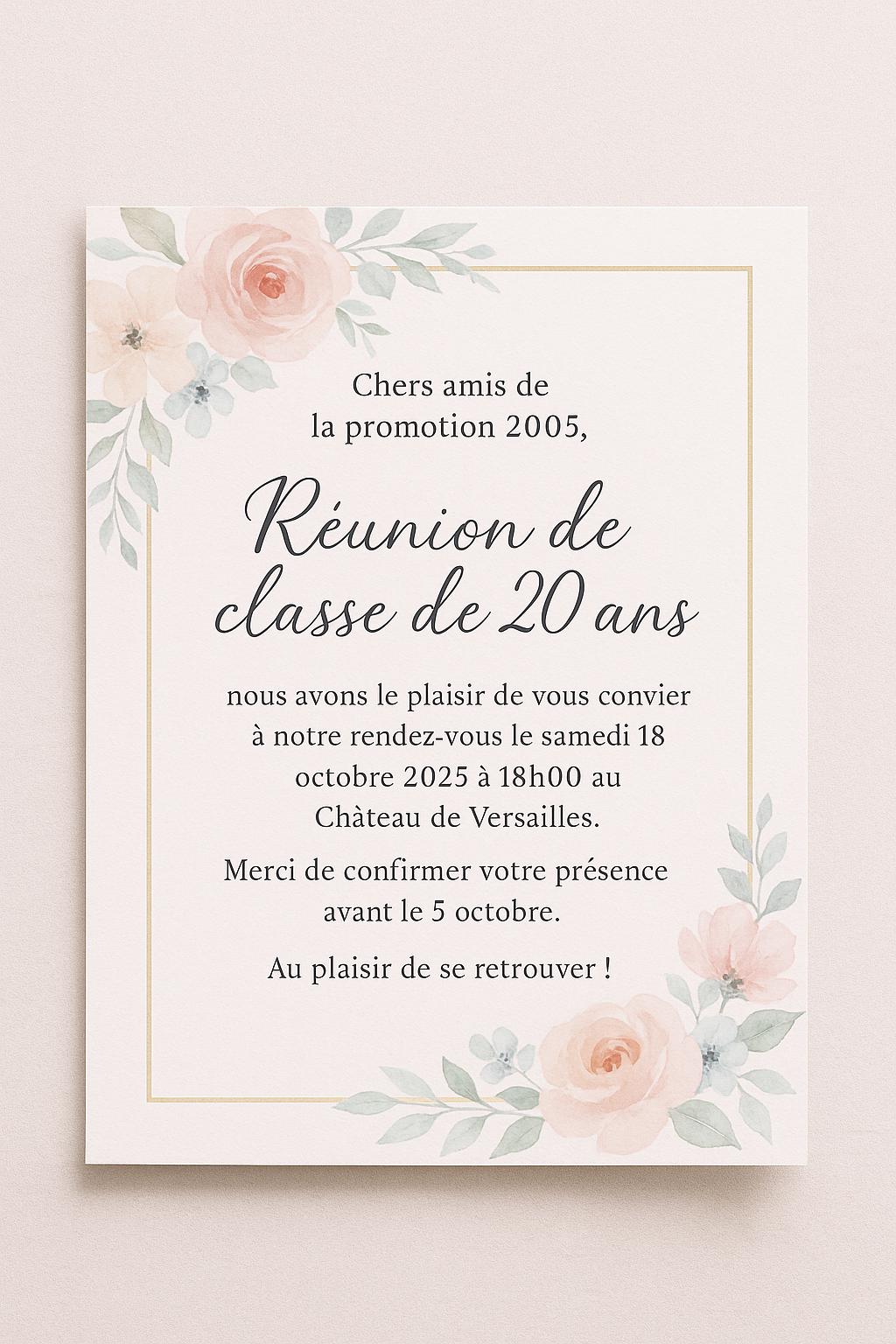 Custom Digital Class Reunion Invitation Personalized Alumni Party ...