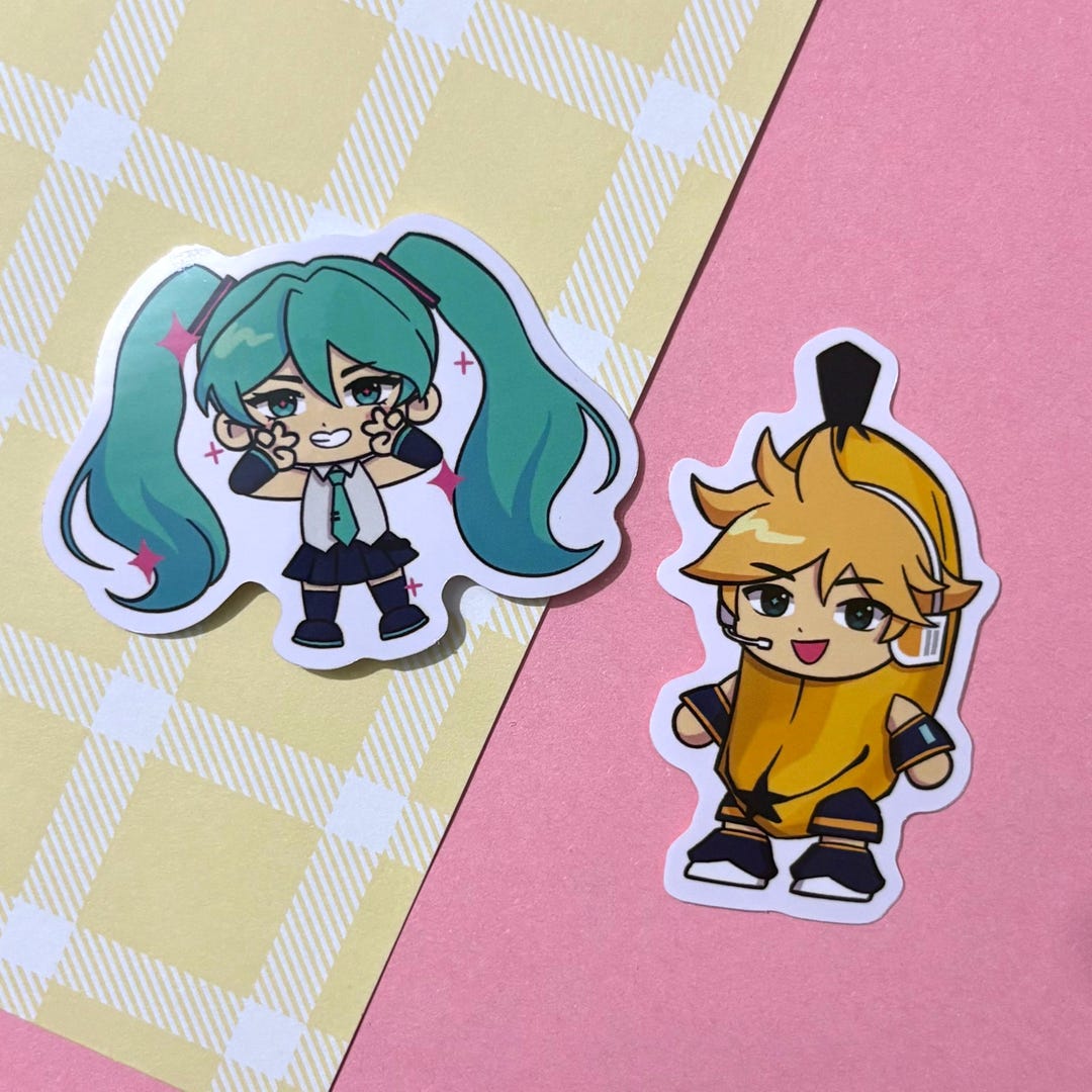 Vocaloid Vinyl Stickers | Hatsune Miku, Kagamine Len - Etsy