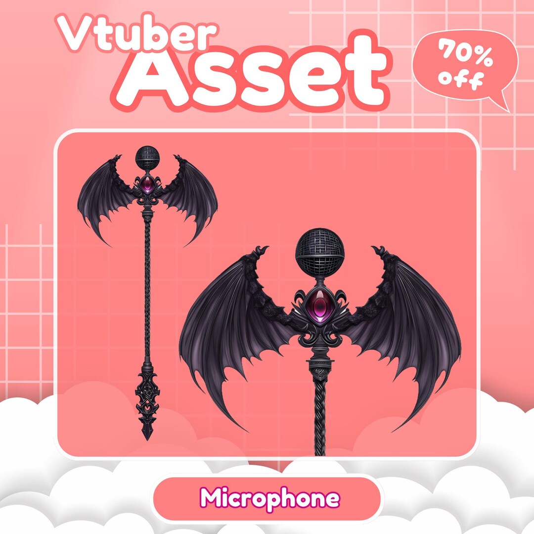 Vtuber Stream Asset – Microfon, PNG Stickers, Vtuber Items, Props ...