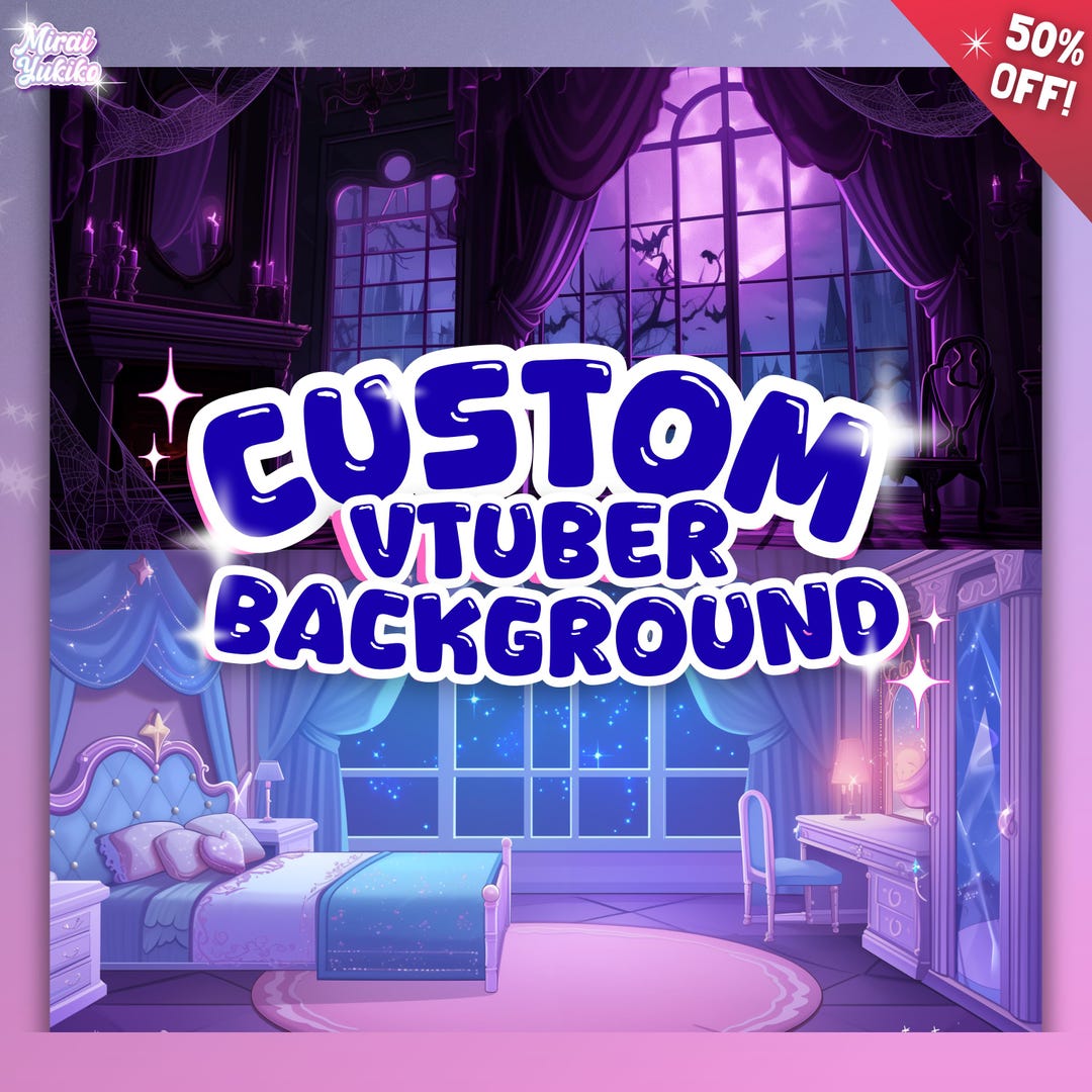 Twitch Overlay Background for Vtuber, Youtube, Vtuber Asset, Vtuber ...