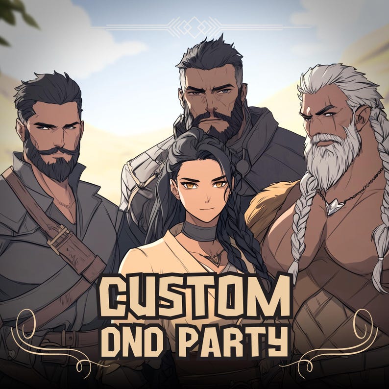 Custom DND PARTY, Dnd Character Art, Dnd Commission, Dnd Party, Custom ...