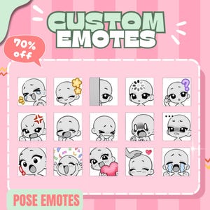 Custom Chibi Cute Emotes Emojis Sticker Or Sub Emotes For Twitch