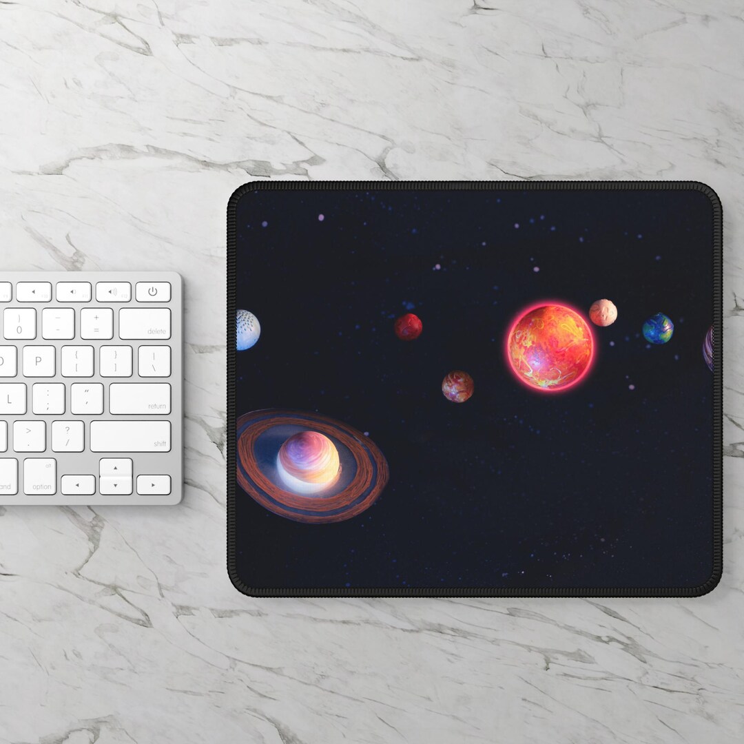 Cosmic Mouse Pad, Space Planets Desk Accessory, Gamer Gift for Father ...