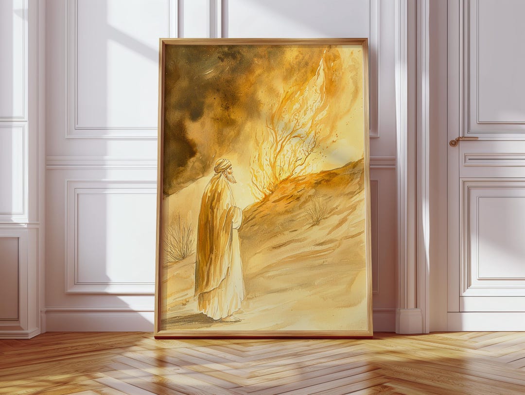 Moses and the Burning Bush - Christian Art Biblical Painting ...