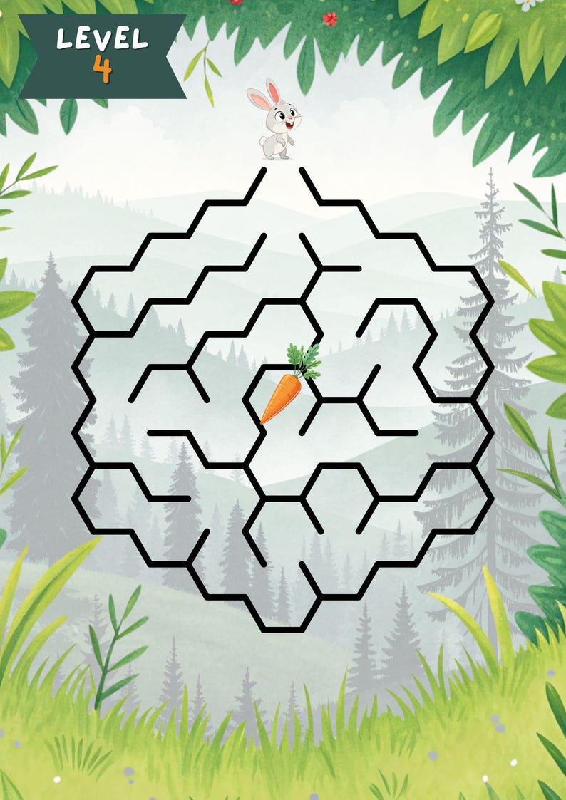 Maze Puzzle Solution Sheet - 19 Levels | Printable Escape Path Guide ...