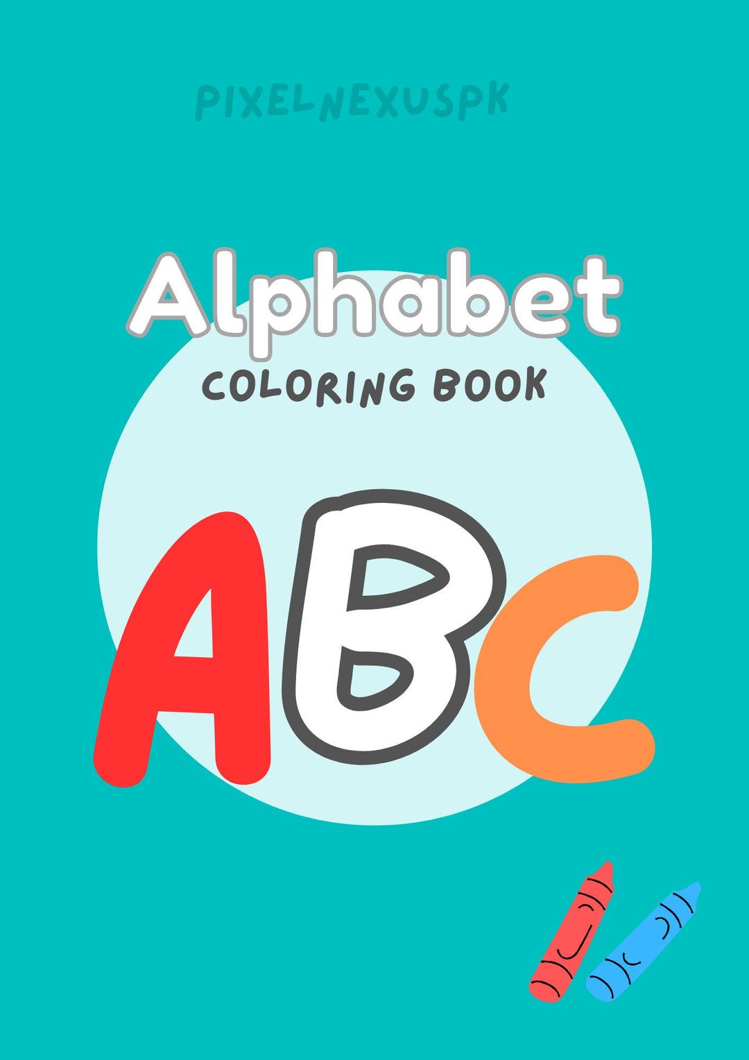 White Minimalist Alphabet Coloring Book | Printable A-Z Letter Tracing ...
