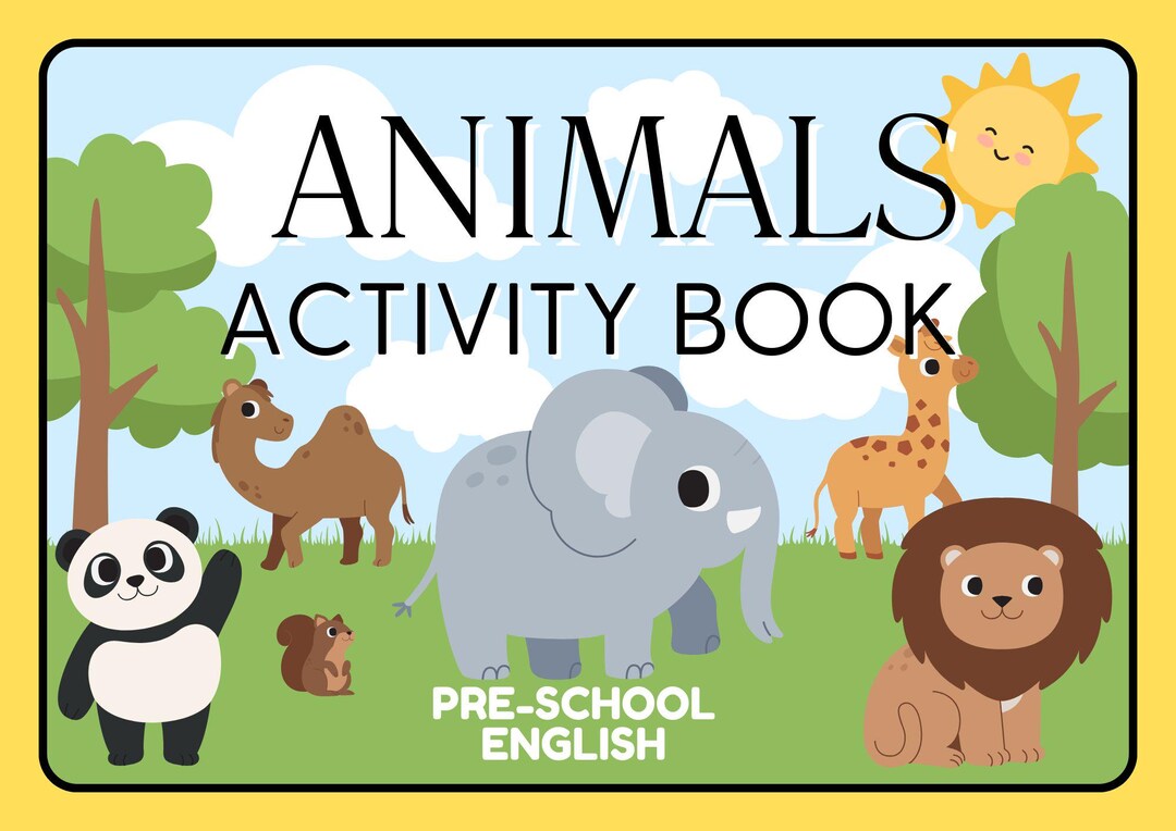 Animals English Activity Book | Printable Kids Learning Worksheets ...