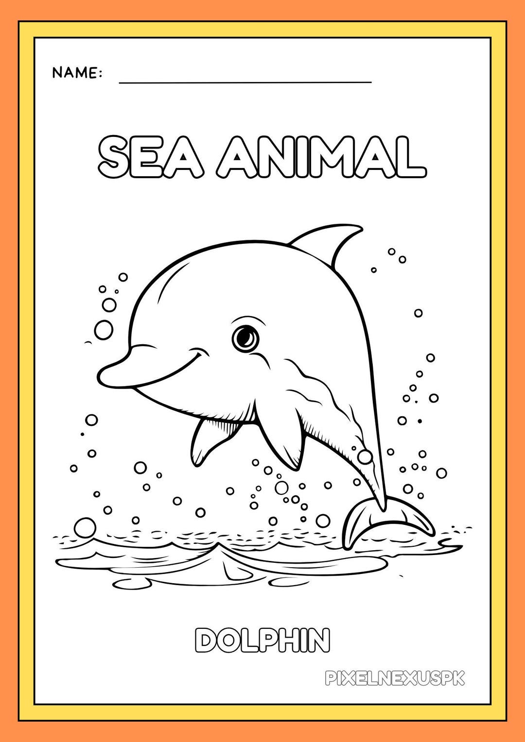 Sea Animals Coloring Activity Worksheets – Fun & Educational for Kids ...