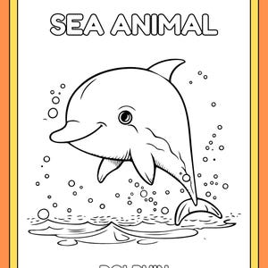 Sea Animals Coloring Activity Worksheets – Fun & Educational for Kids ...