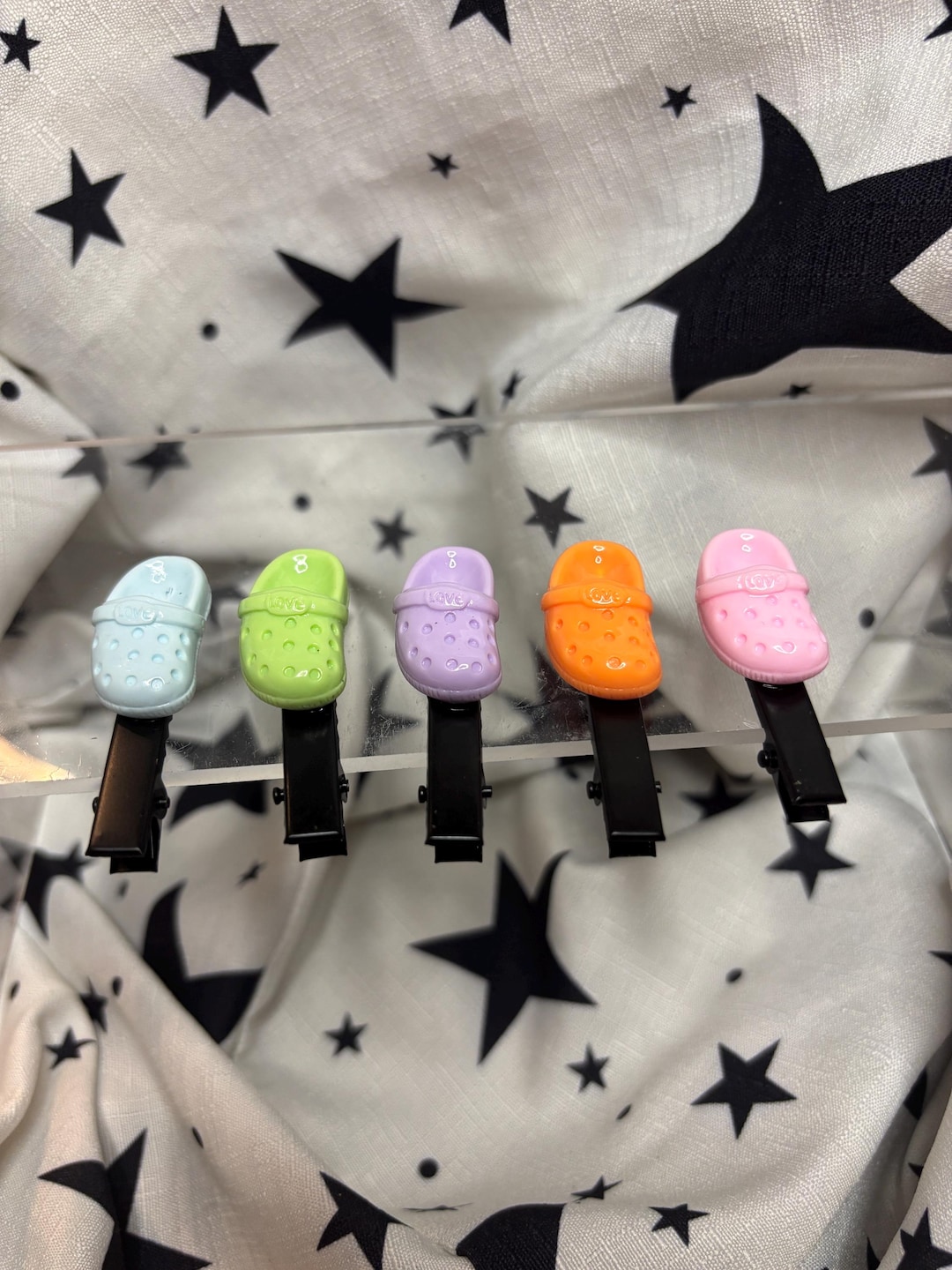 Croc Shoe Hair Clips: Rave Sprouts, Festival Accessories (set of 5) - Etsy