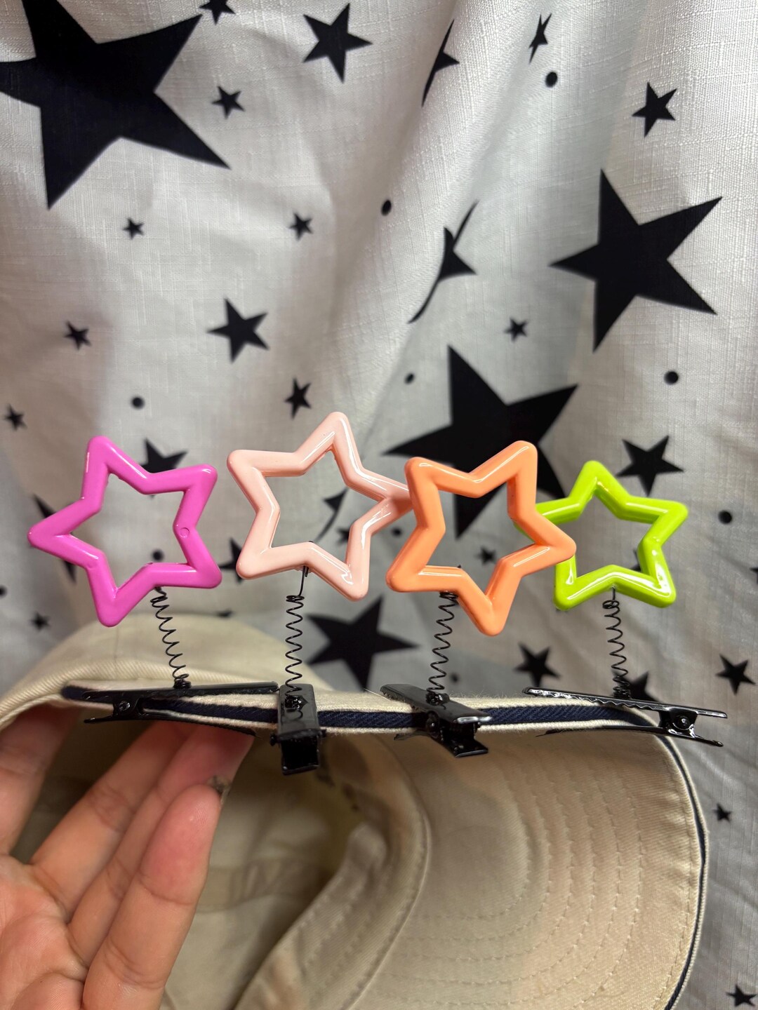 Rave Sprout Star Hair Clips Sprouts Hat Clips 5 Pc Random Festival ...