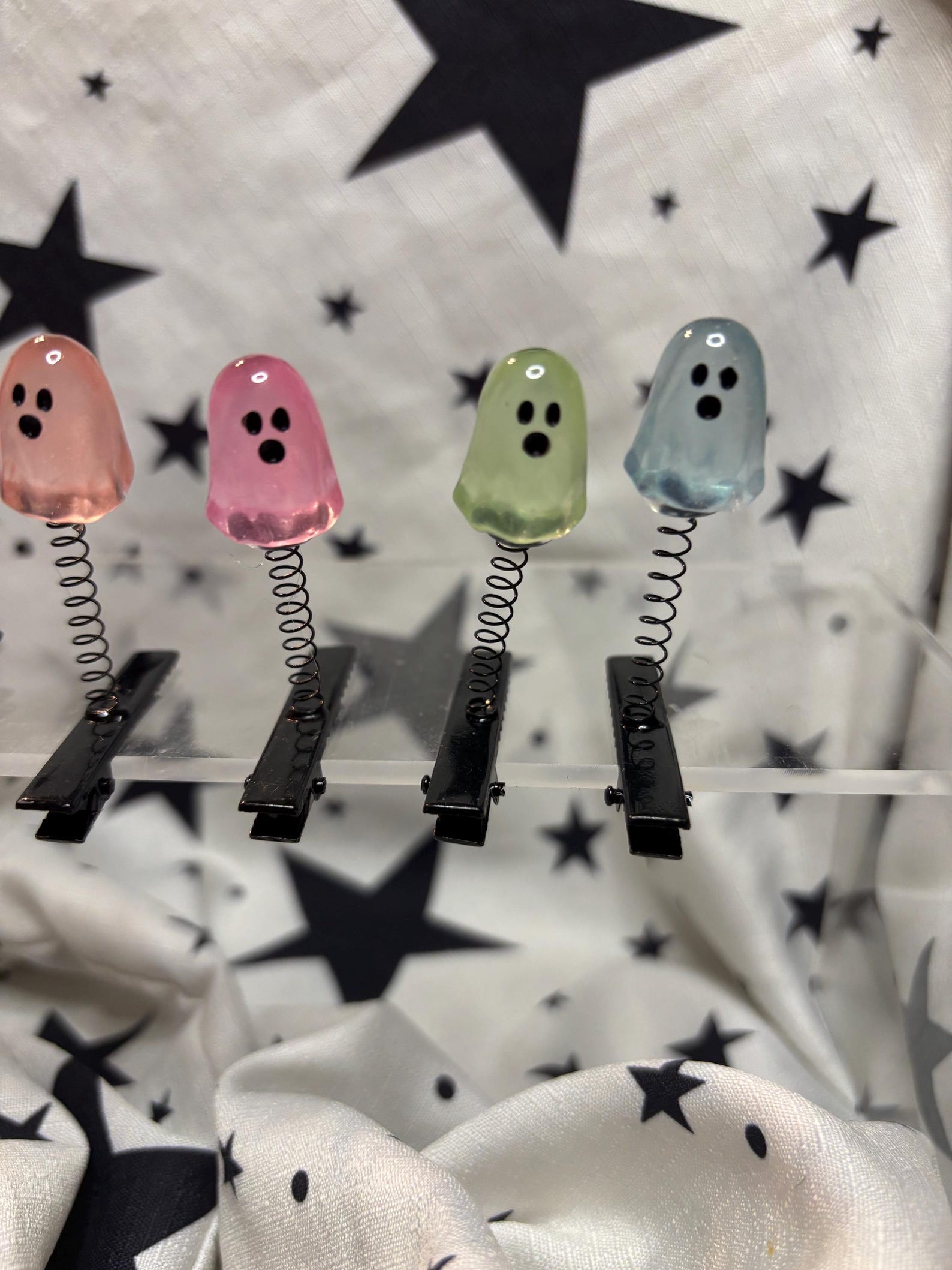 UV Ghost Rave Sprouts: Pastel Festival Hair Clips (set of 5) - Etsy