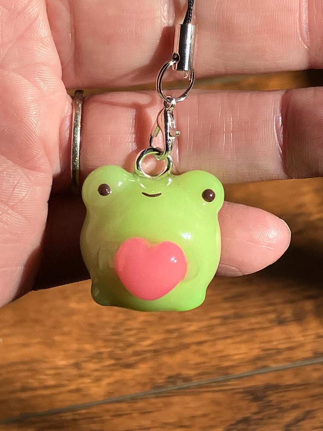 Kawaii Frog Charm, Polymer Clay Charm, Frog Charm, Frog Keychain ...