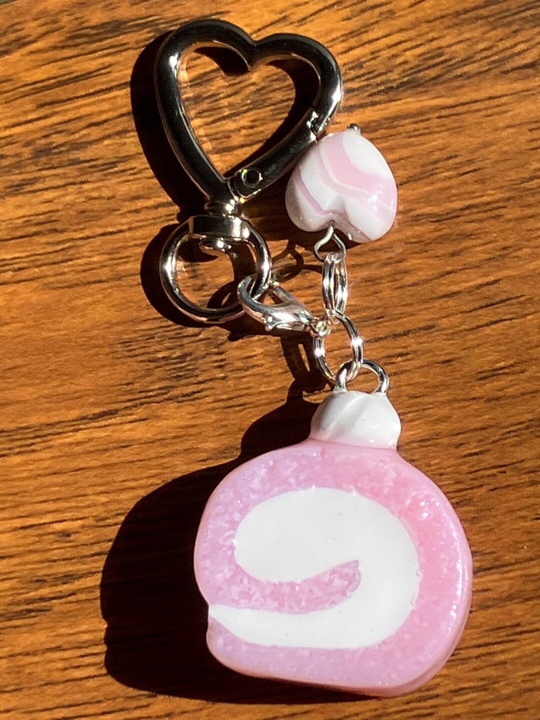 Handmade Pink Swirl Cake Polymer Clay Charm - Etsy