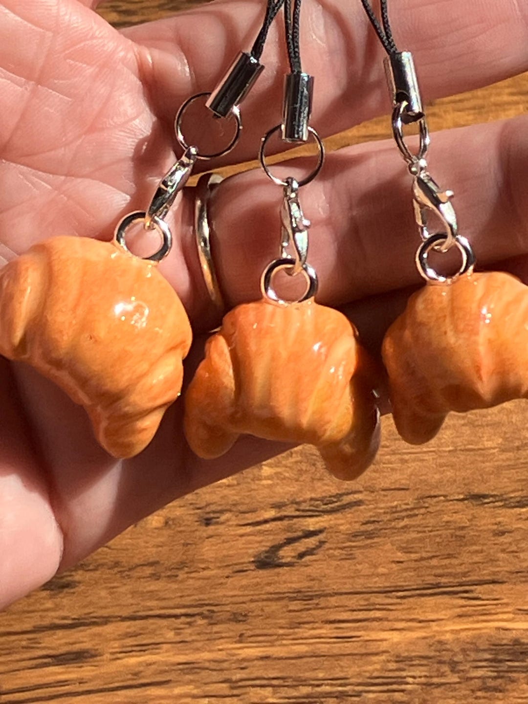 Bread Charms Phone Charm Croissant Melon Bun Cute Phone Charms Keychain ...