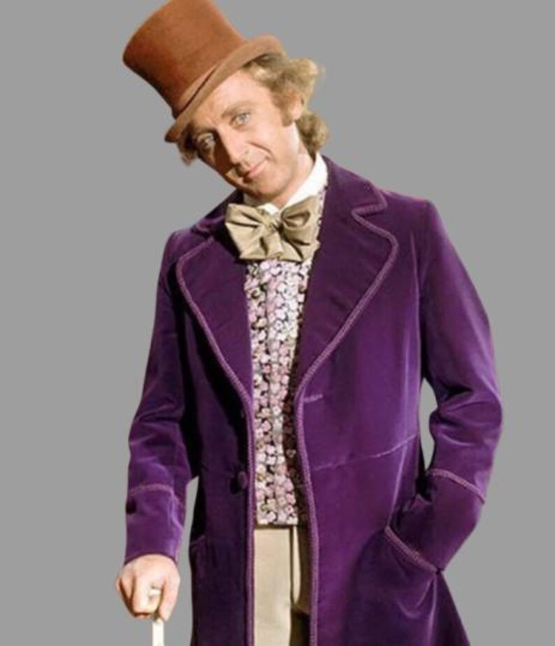 Willy Wonka Purple Coat Wonka Velvet Costume Coat - Etsy