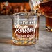 Retirement Whiskey Glass, Retirement Gifts for Men, Dad Retirement ...