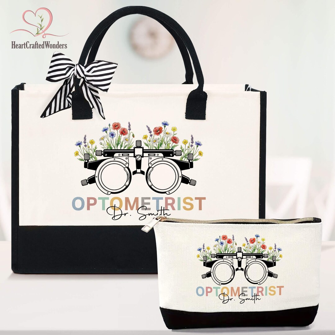 Personalized Optometrist Tote Bag, Eye Doctor Gift, Optometry Gift Bag ...