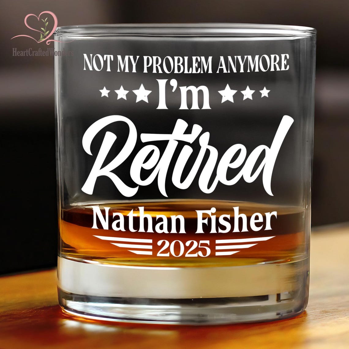 Retirement Whiskey Glass, Retirement Gifts for Men, Dad Retirement ...
