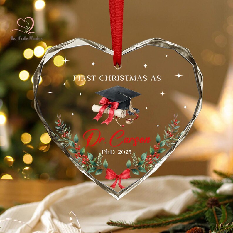 Personalized Phd Christmas Ornament, Phd Gift, Phd Graduation Gift, New ...