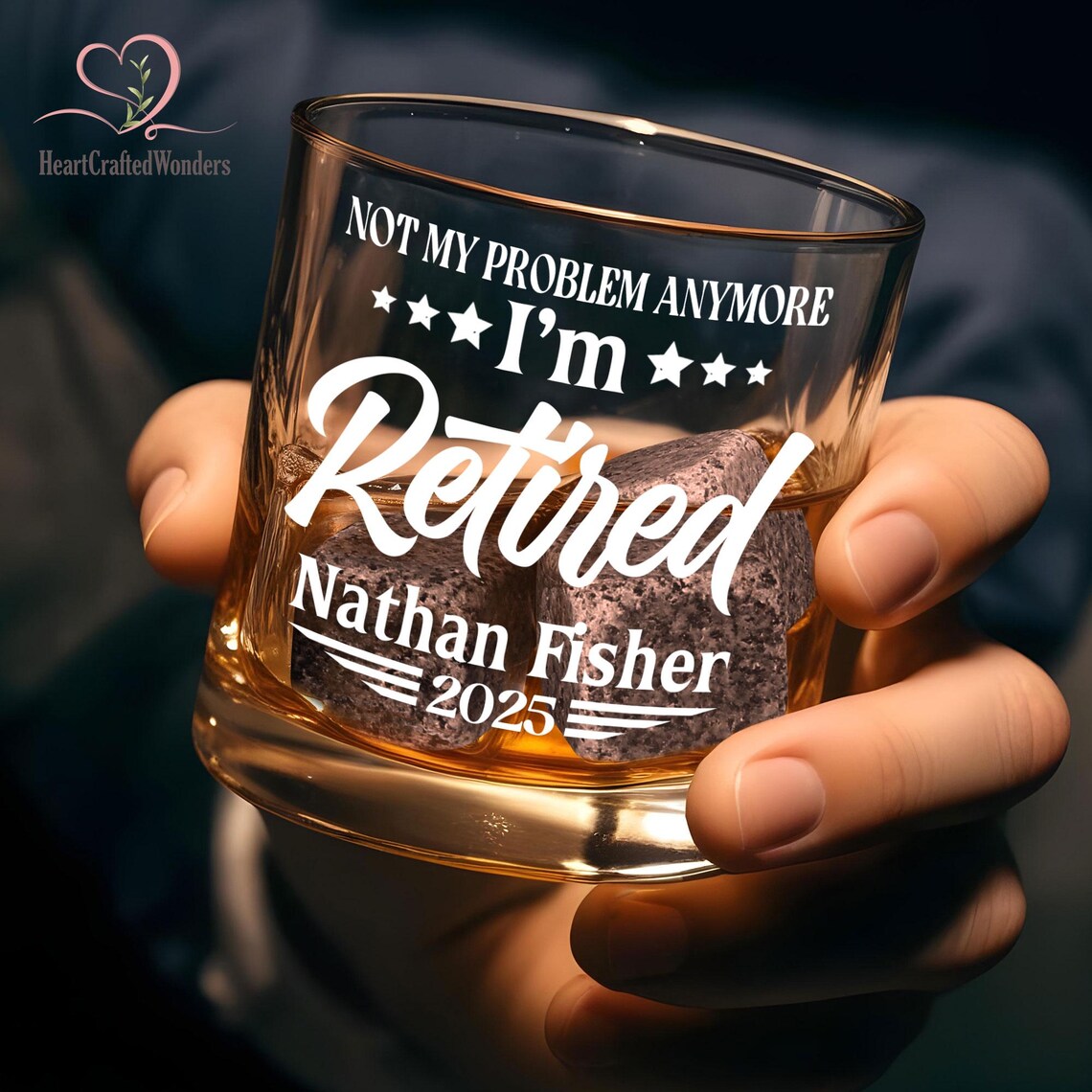 Retirement Whiskey Glass, Retirement Gifts for Men, Dad Retirement ...