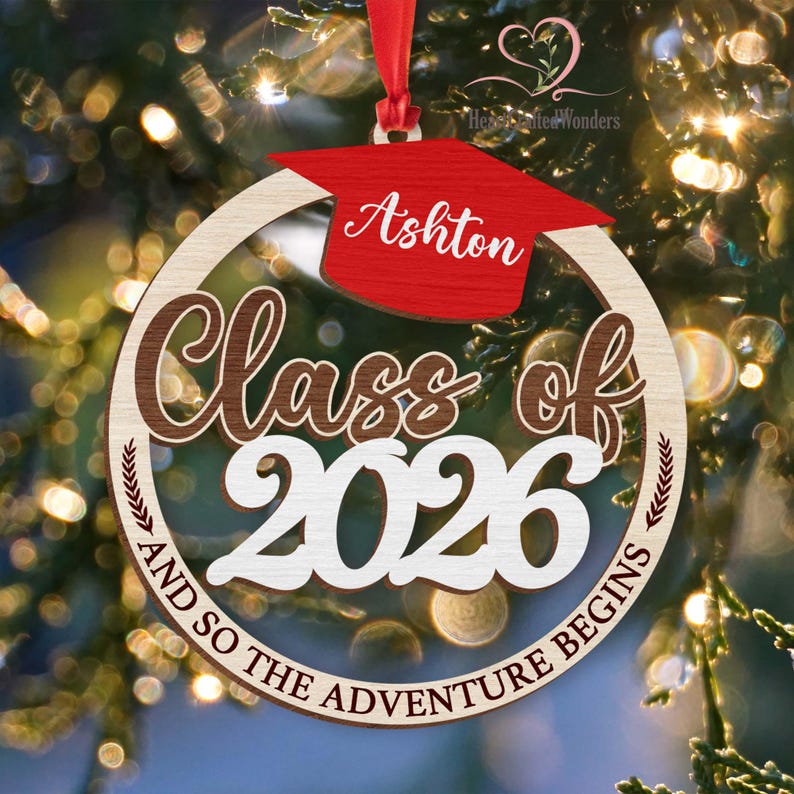 Personalized Graduation Ornament, Class of 2026 Ornament, Senior Gift ...