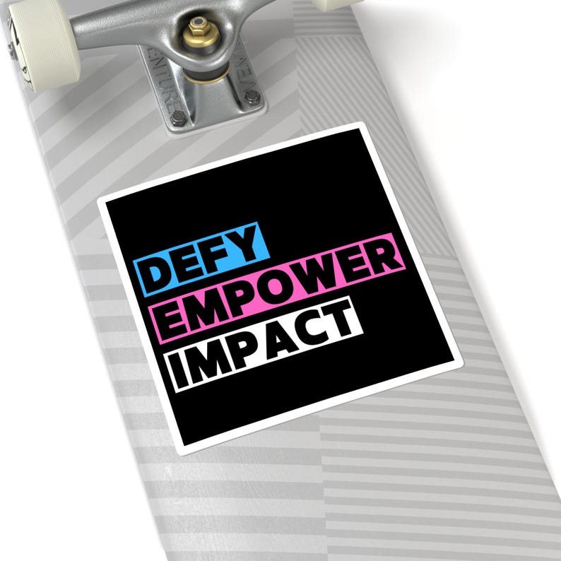 Trans Pride Square Stickers, Vinyl Decals for DEI Community, LGBTQ ...