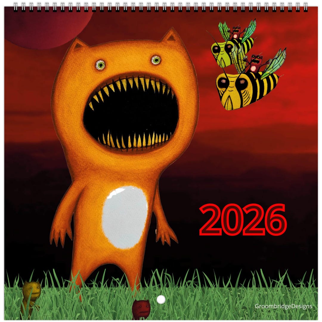 2026 MONSTER CALENDAR – Original Funny Monster Art! - Etsy