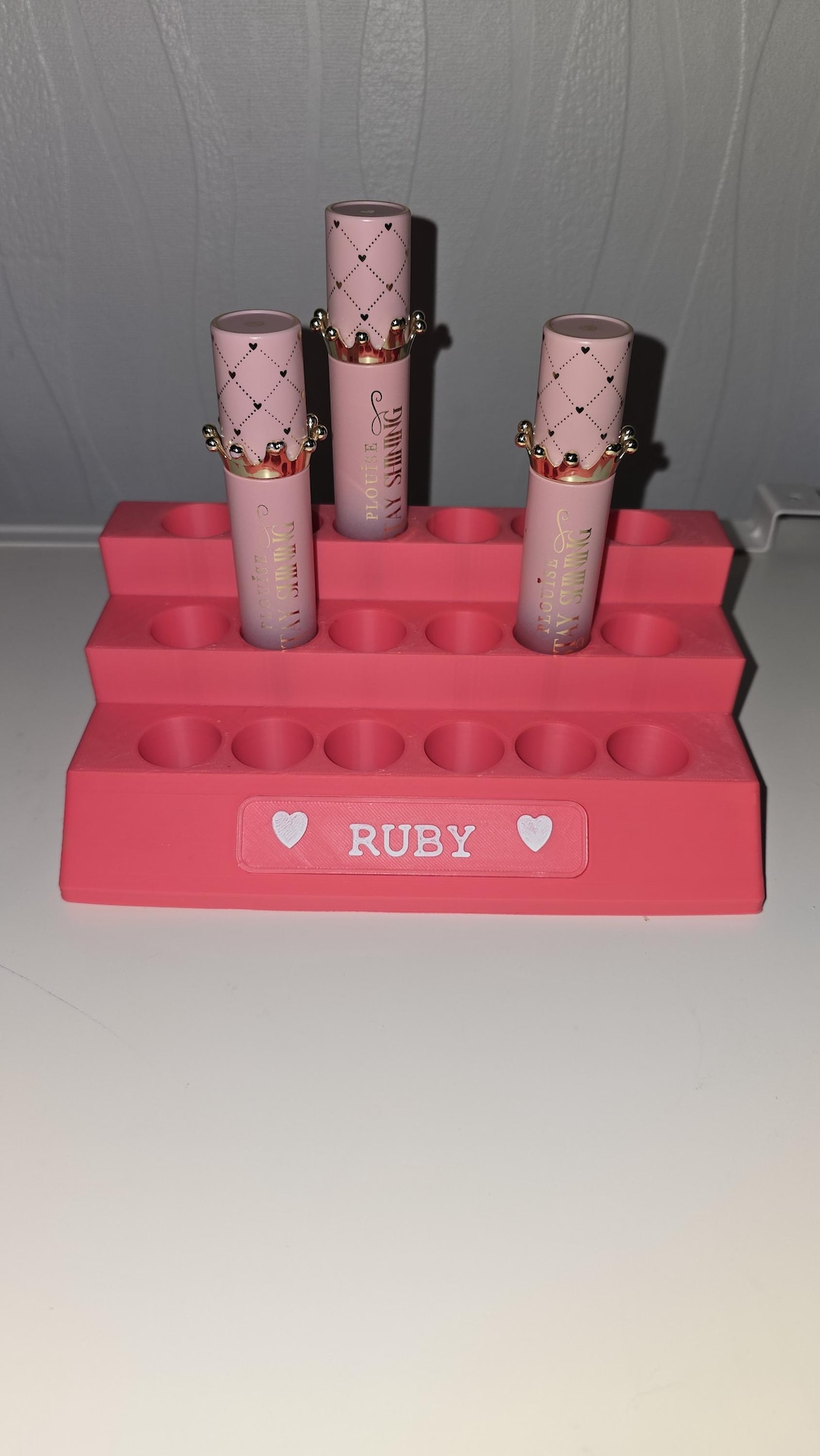 P.louise Lip Gloss Stand With Personalised Name Plate - Etsy