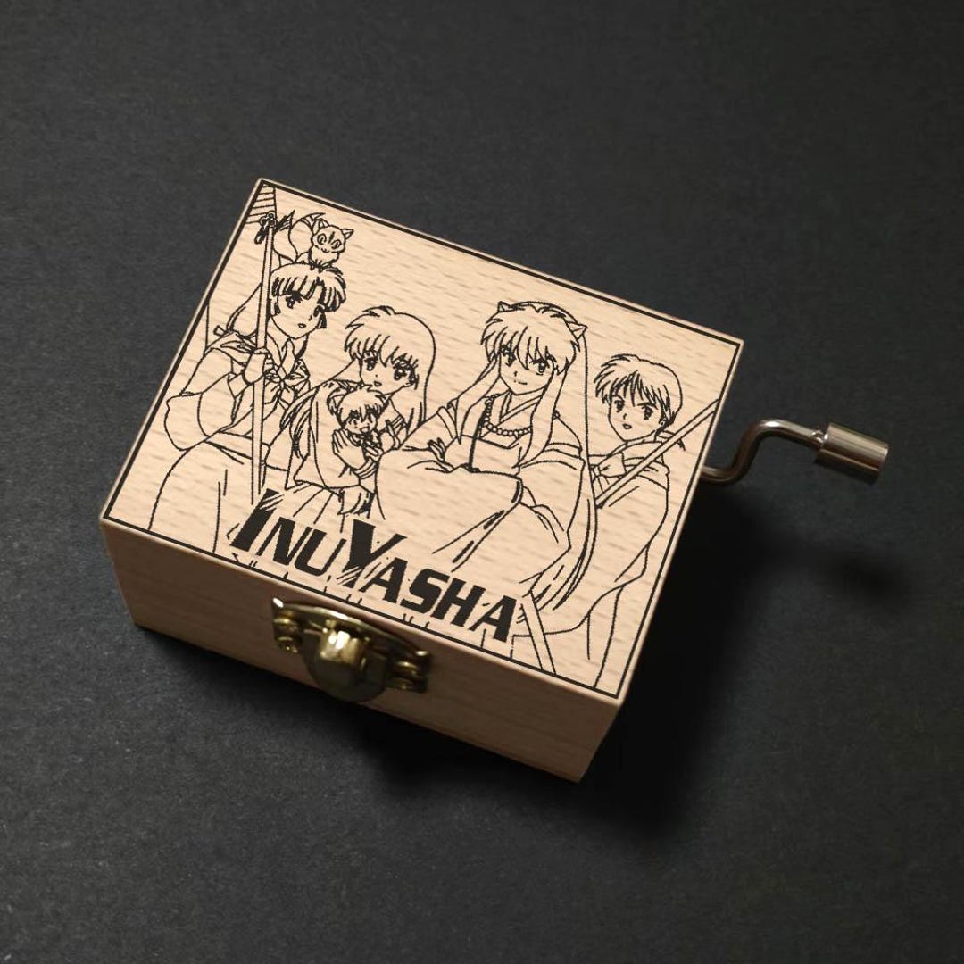 Inuyasha to Love's End Futari No Kimochi Music Box Hand Cranked, Wooden ...